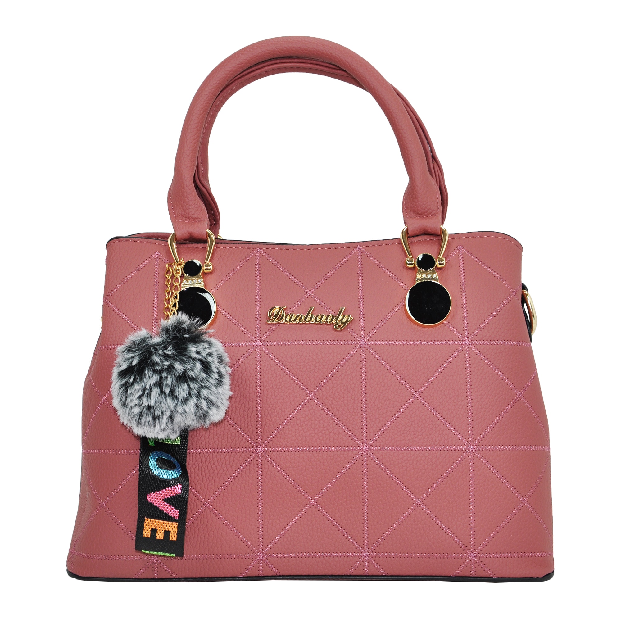 Geanta de piele cu bareta pentru umar, Danbaoly Abigail, Cenusa din ...