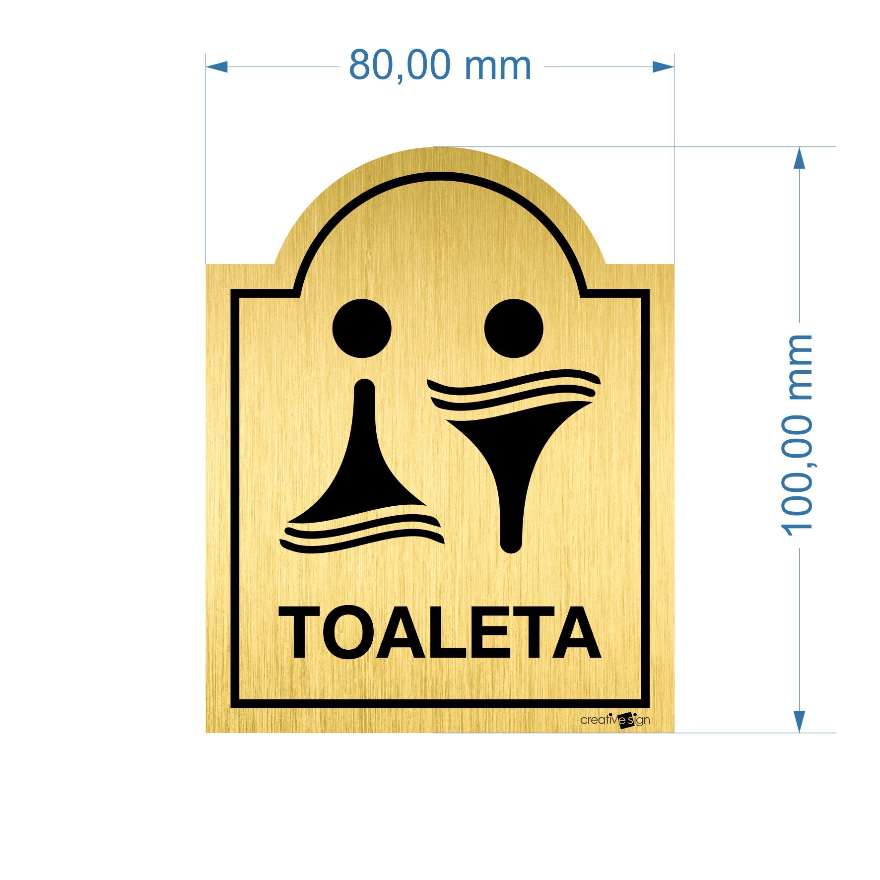 Indicator Toaleta, auriu, ABS gravat, 10x8 cm - eMAG.ro