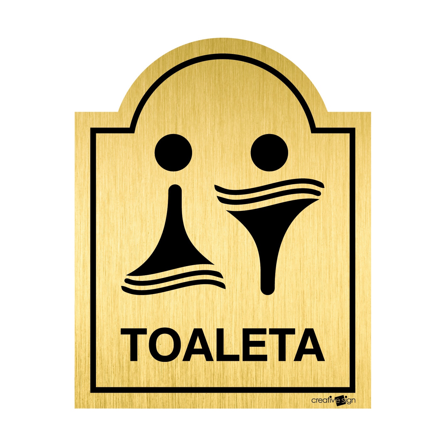 Indicator Toaleta, auriu, ABS gravat, 10x8 cm - eMAG.ro