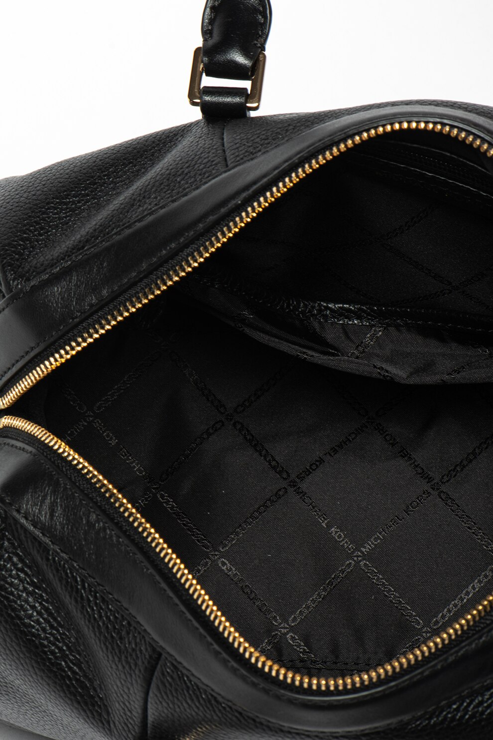 Michael Kors, Geanta bowler cu accesoriu logo detasabil Bedford Legacy ...