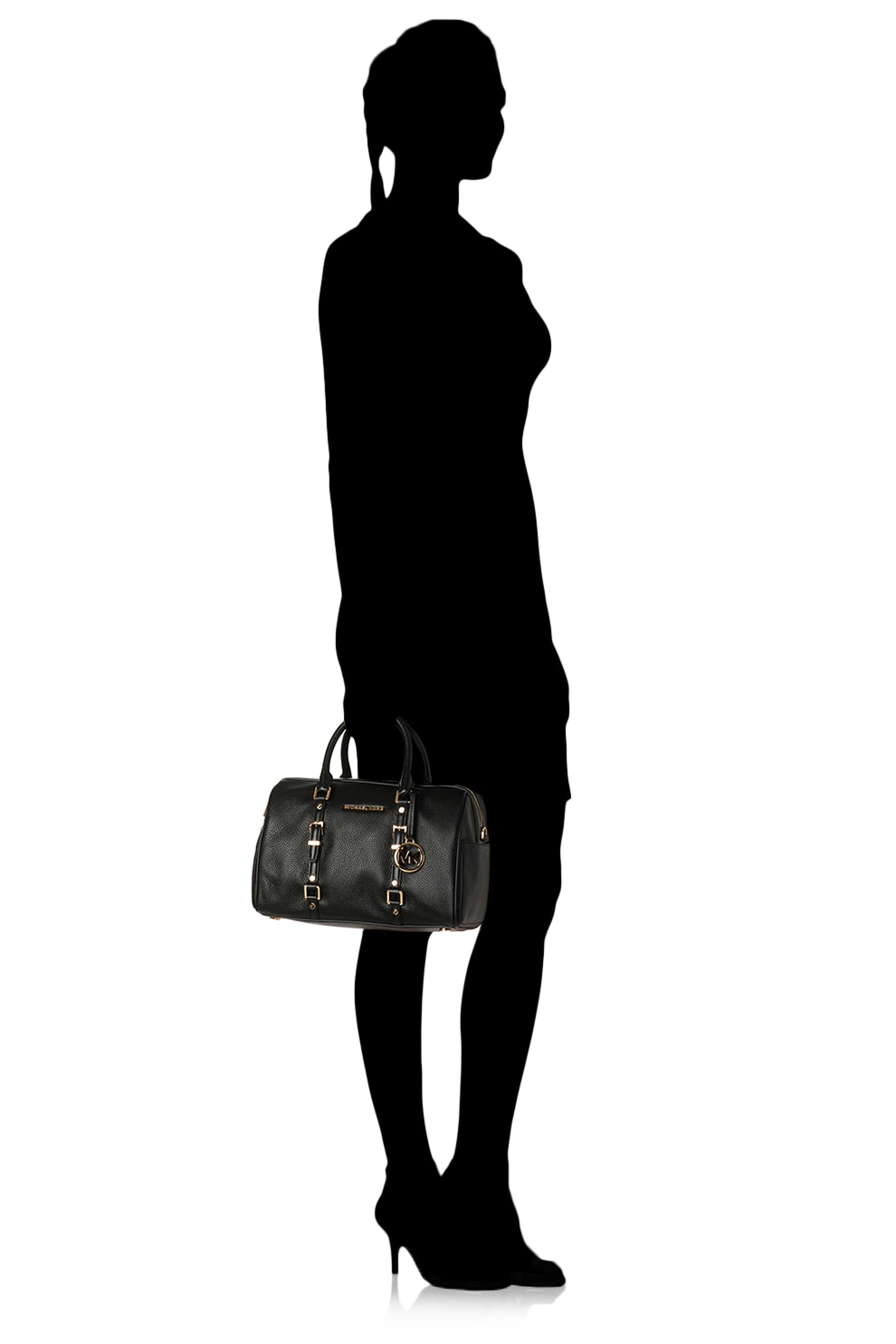 Michael Kors, Geanta bowler cu accesoriu logo detasabil Bedford Legacy ...