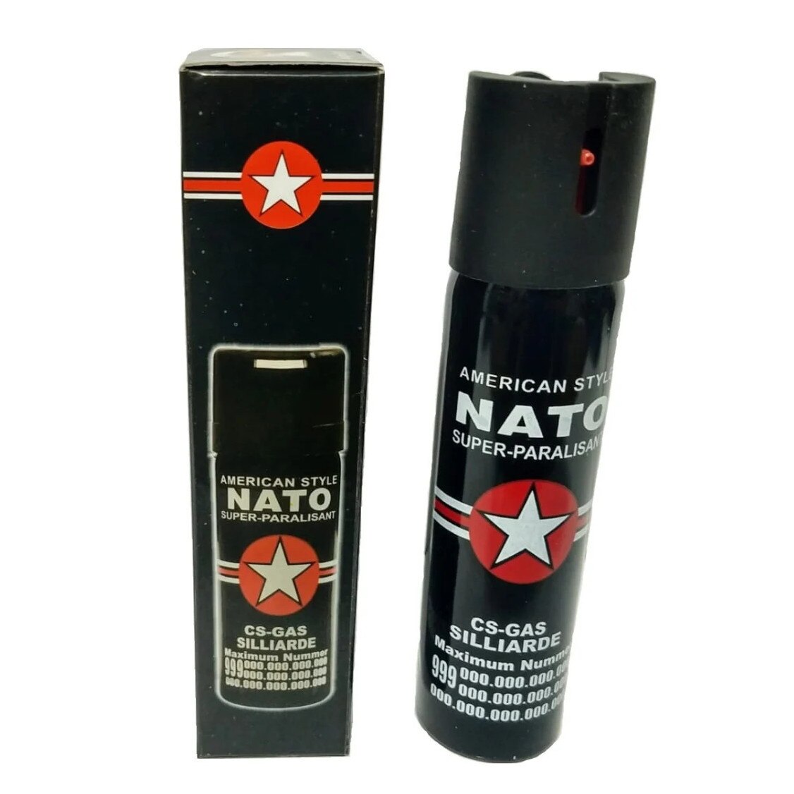 Spray paralizant NATO, propulsie jet, 90 ml, negru - eMAG.ro