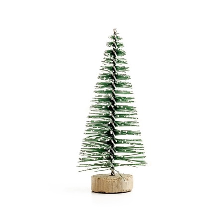 Bradulet artificial verde cu zapada artificiala, 6 cm - eMAG.ro