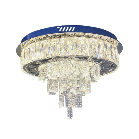 Lustra cristal rotunda ,LED ,eleganta ,telecomanda ,3moduri de lumina ...