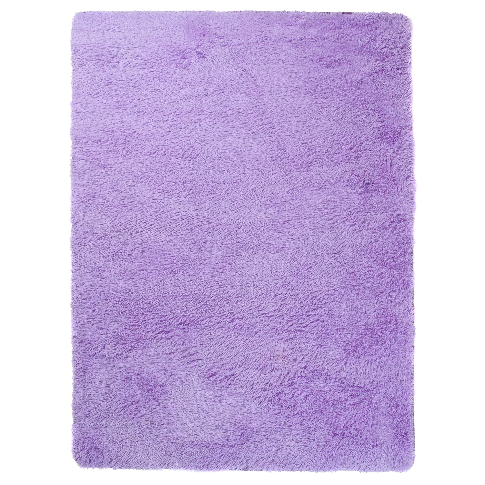 Covor Silk Modern Fluffy Plain Non Slip Chemex liliac 120x170 - eMAG.ro