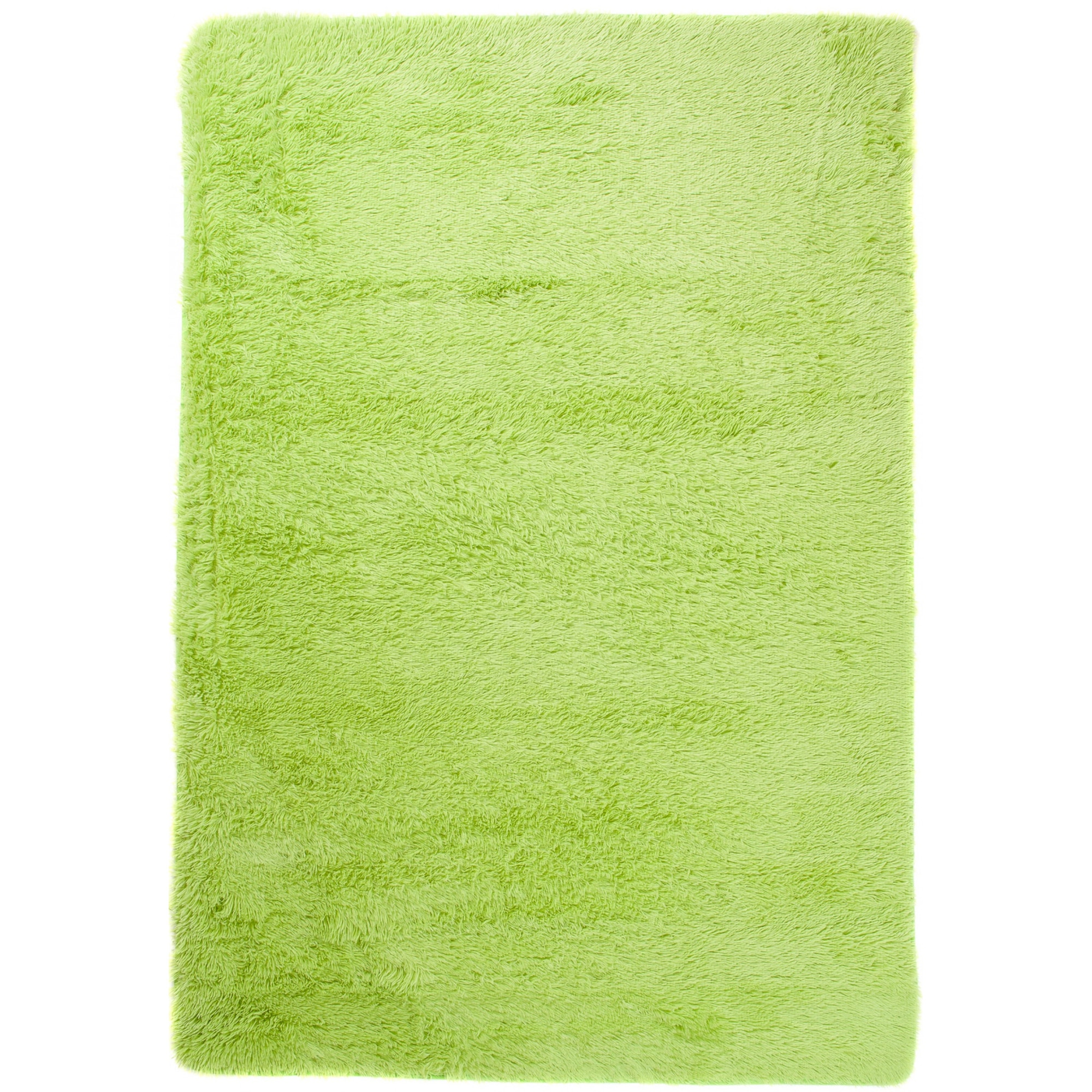 Covor Silk Modern Fluffy Plain Non Slip Chemex verde 160x230 - eMAG.ro