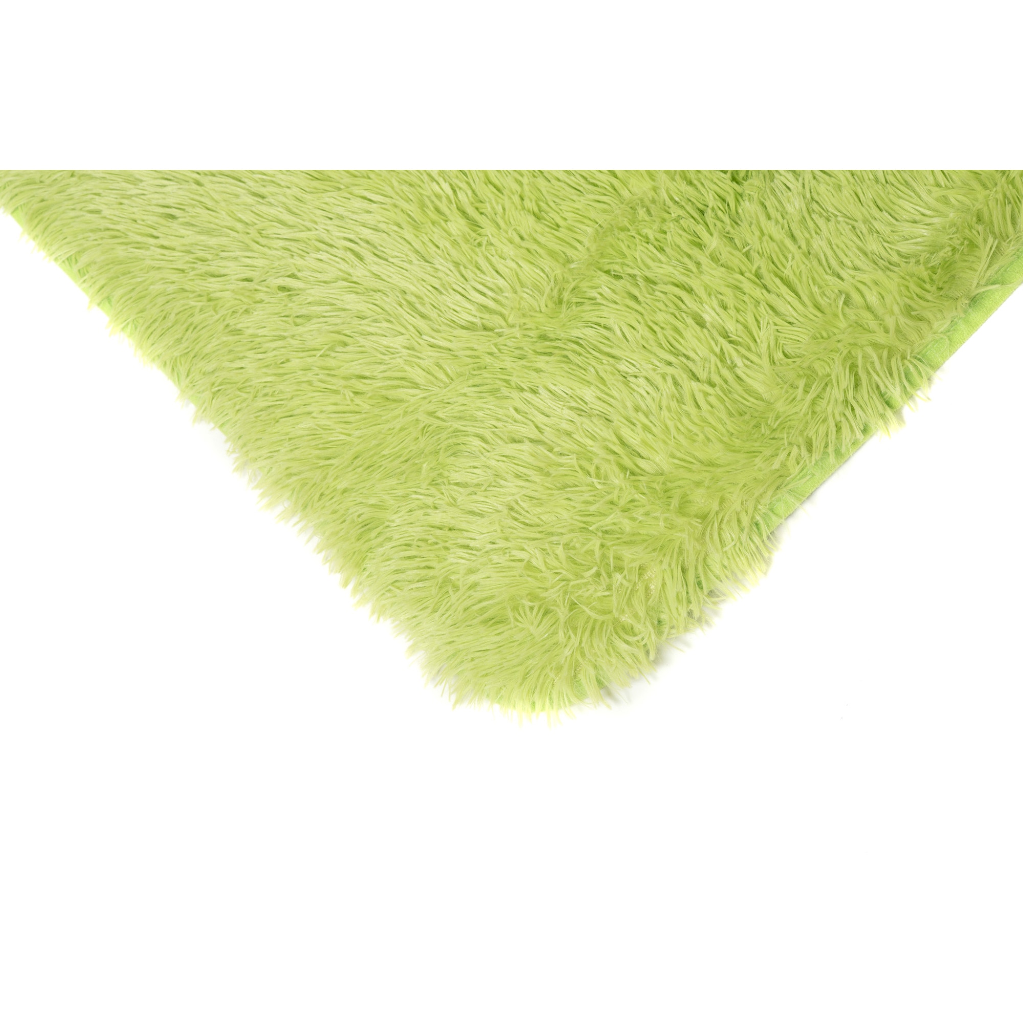 Covor Silk Modern Fluffy Plain Non Slip Chemex verde 160x230 - eMAG.ro