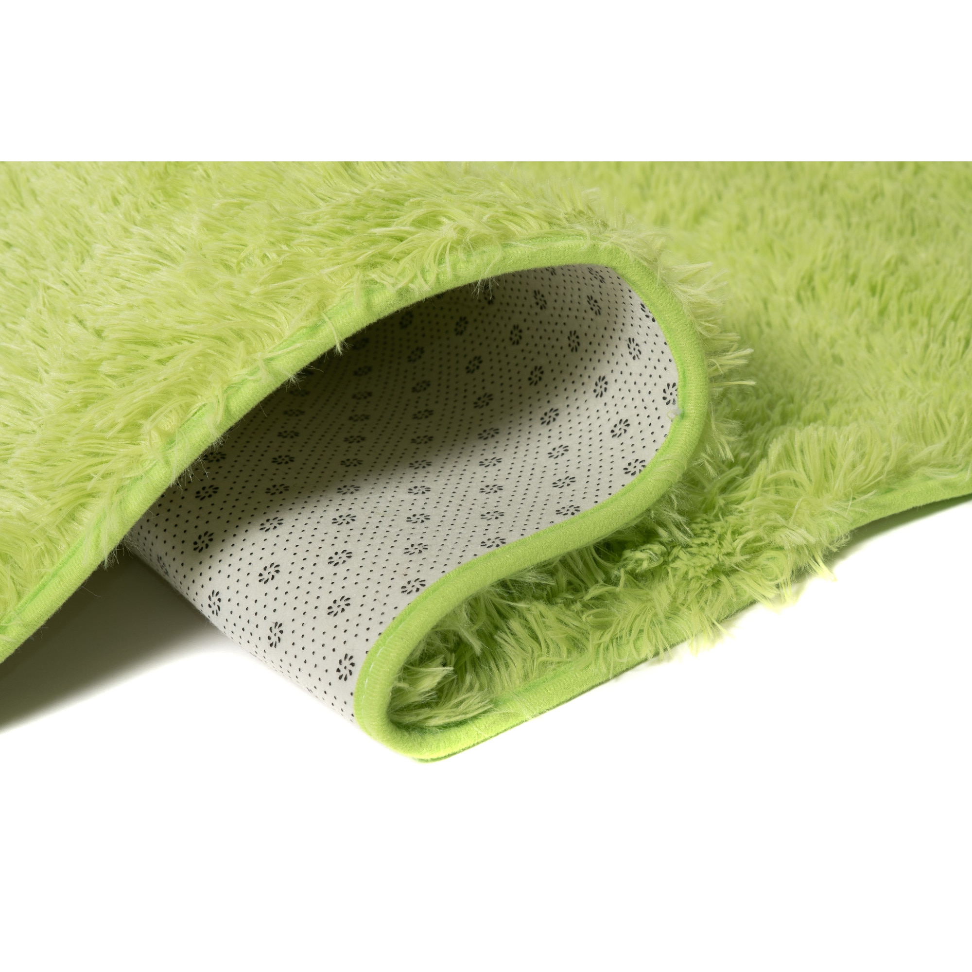 Covor Silk Modern Fluffy Plain Non Slip Chemex verde 160x230 - eMAG.ro