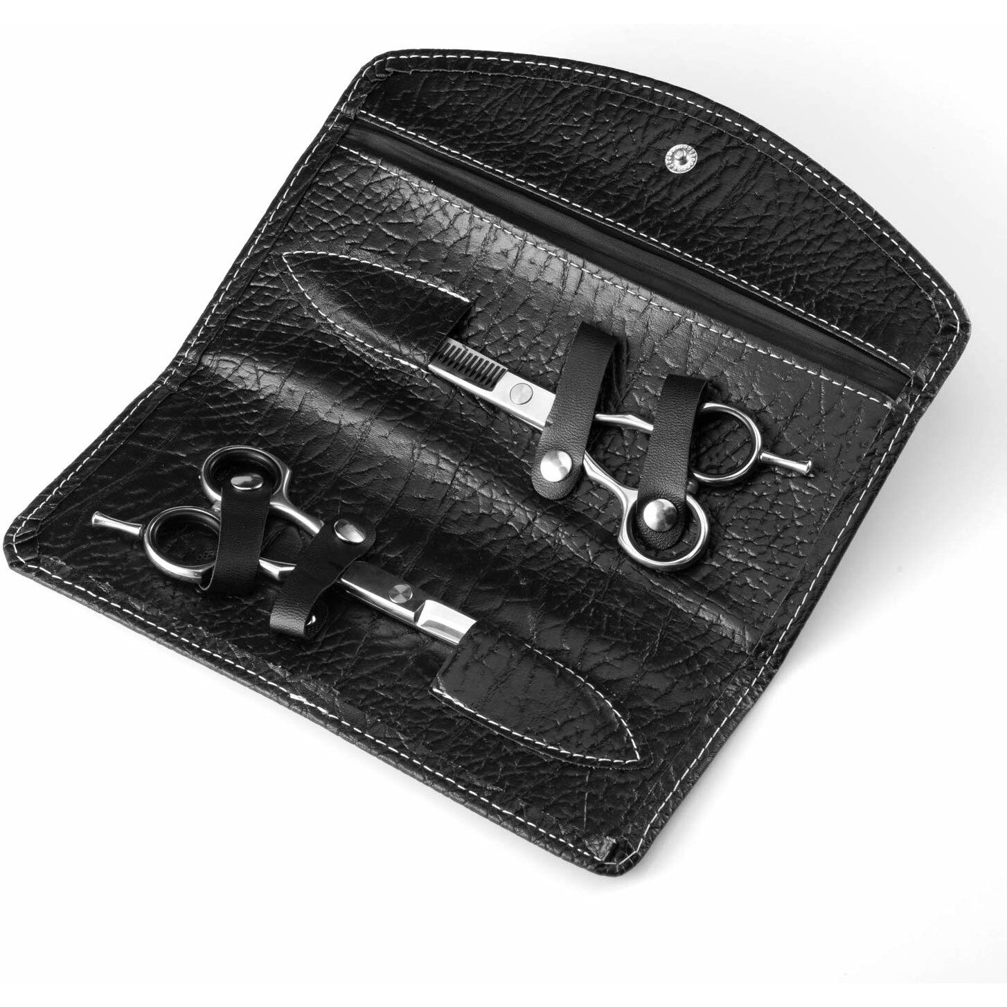 Set foarfece de tuns si filat Lila Rossa Ancara marime 6" gri cu geanta ...