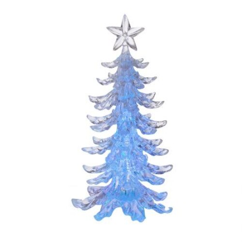 Brad copac cu lumina, plastic 20.5 cm, AC05, Transparent - eMAG.ro