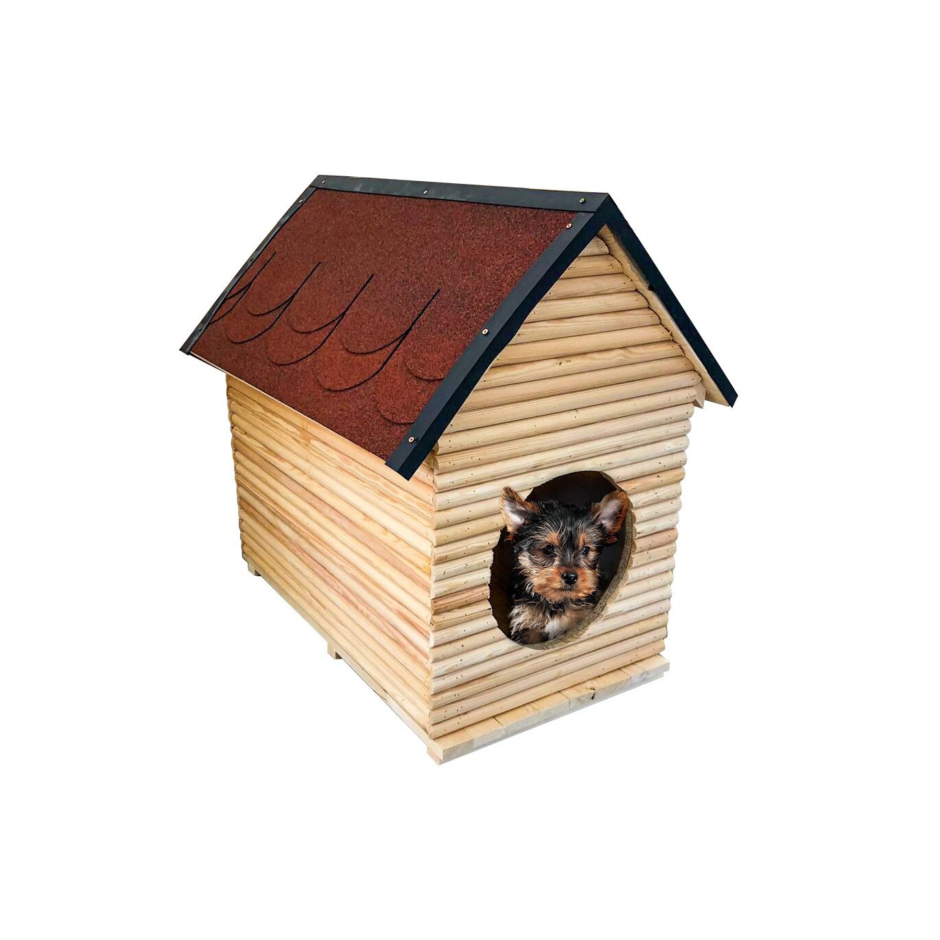 Cusca de caine, lemn masiv, 53 x 83 x 90 cm, nuanta lemn natur - eMAG.ro