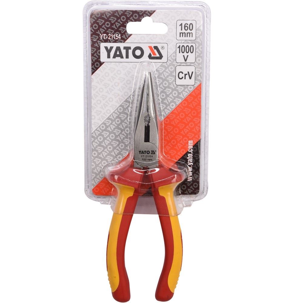 Cleste electrician cu varf ascutit Yato YT-21154, VDE, 1000 V, 160 mm - eMAG.ro