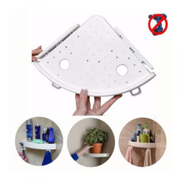 Raft pe colt baie, 35 x 25 cm, Alb - eMAG.ro