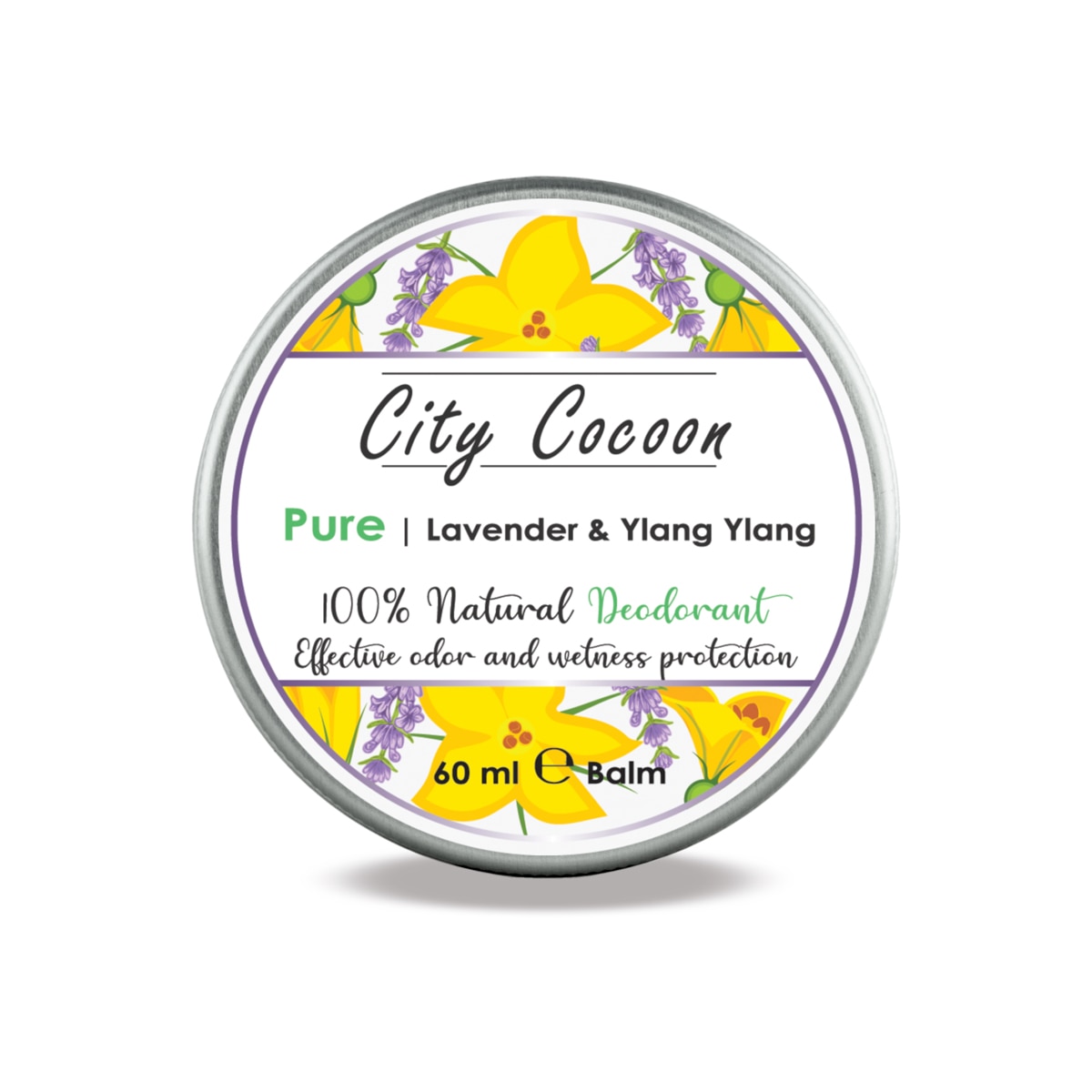 Натурален балсам дезодорант Pure, City Cocoon, 60 мл., С чист аромат на ...