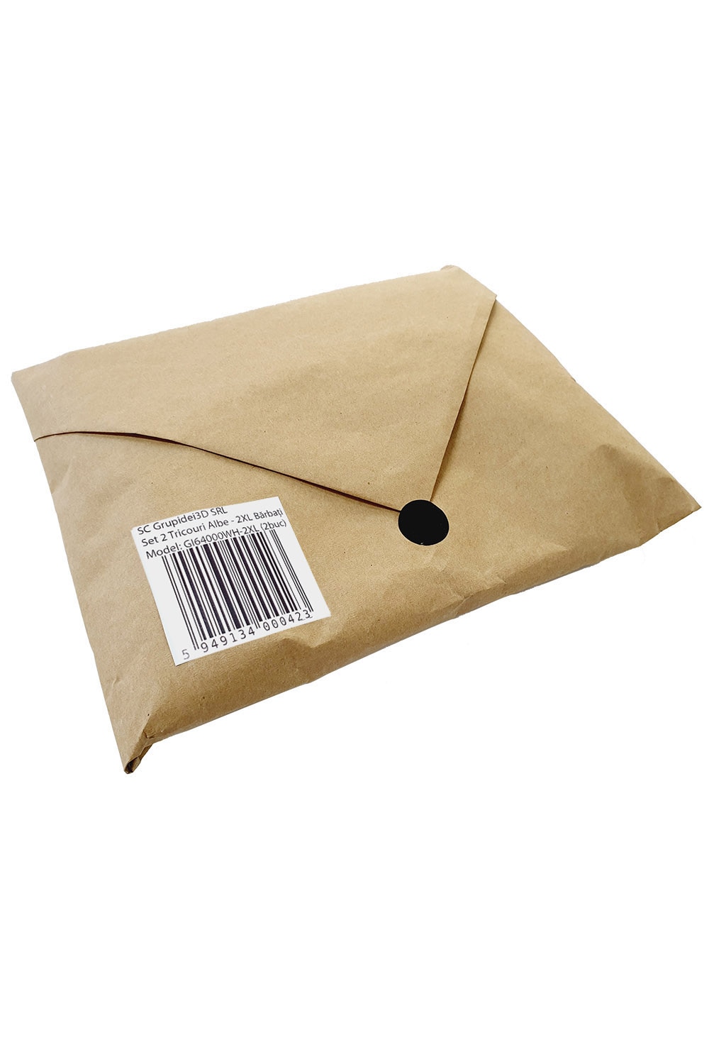 Set 2 Tricouri Albe Simple Barbati, Model Elegant, Marime 2XL, 100% ...