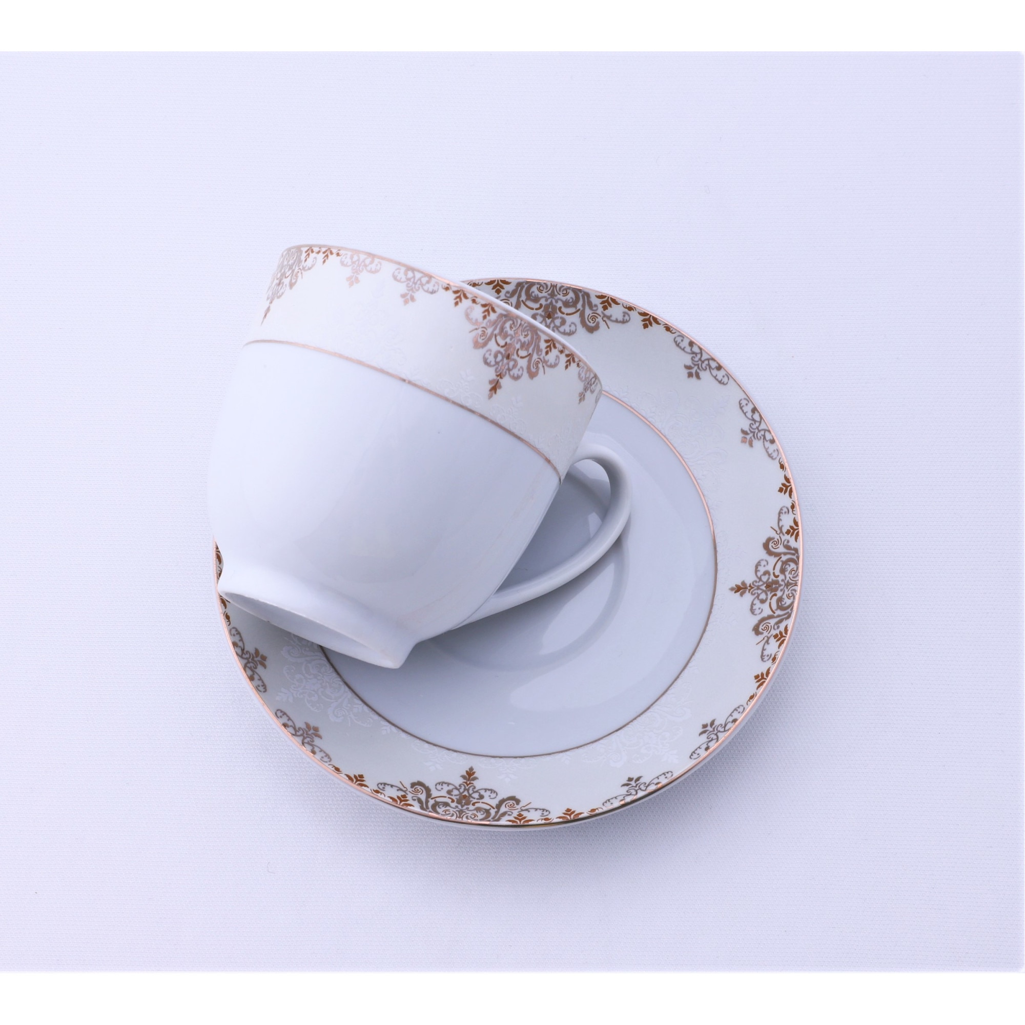 Set de 6 cesti pentru cafea sau ceai de 180 ml, cu 6 farfurioare ...