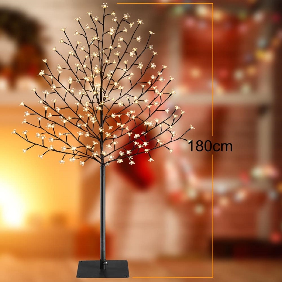 Copac Luminos cu telecomanda, 180 cm, 200 LED-uri, interior sau ...