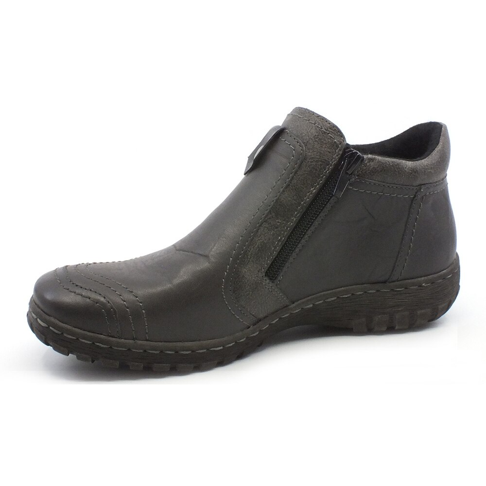 Botine dama, piele, gri, Reflexan, 36 - eMAG.ro