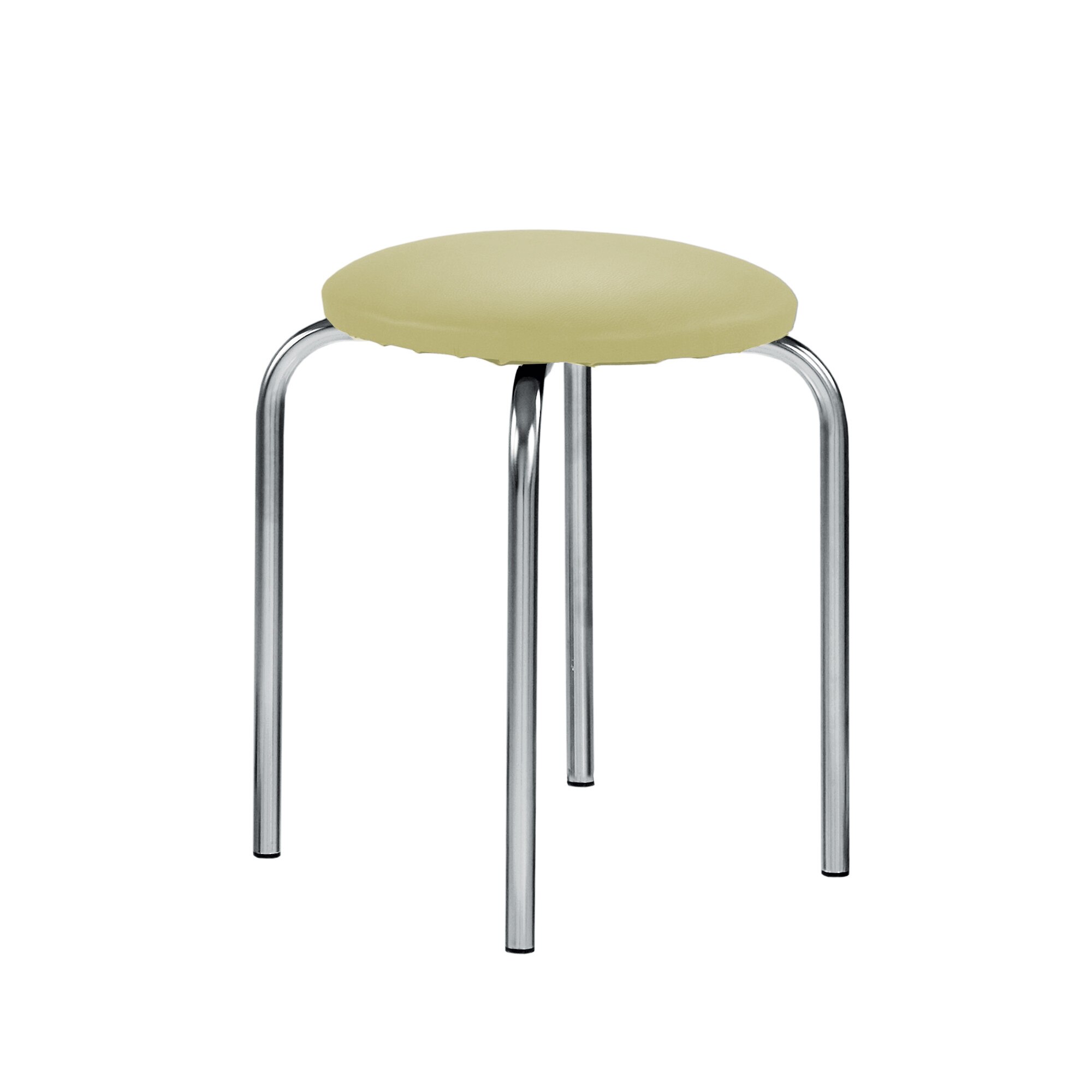 Set 4 scaune de tip taburet CHICO, Oliv piele ecologica - eMAG.ro