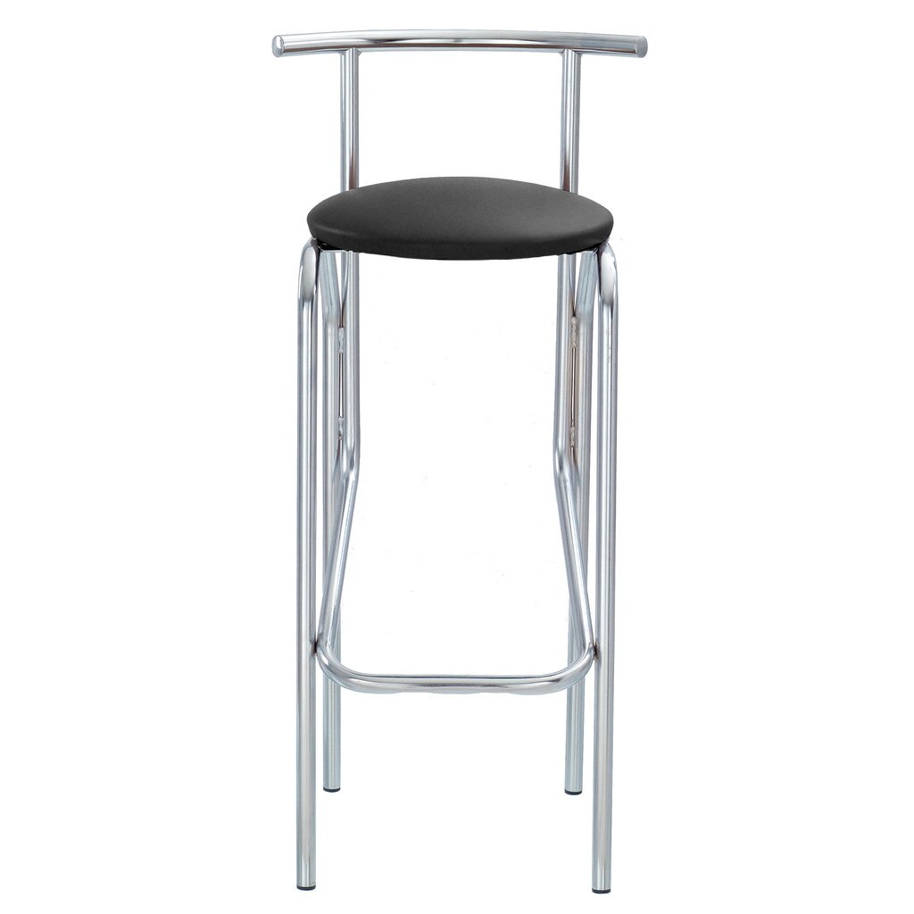 Scaun bar cafenea JOLA, Negru piele ecologica - eMAG.ro