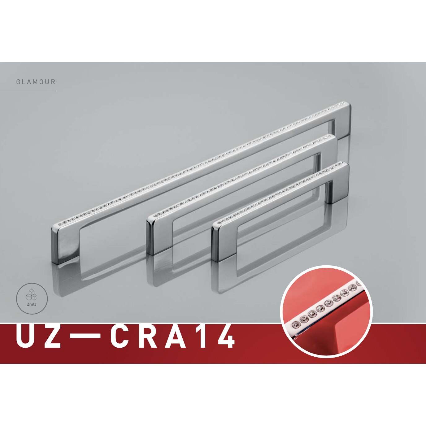 Maner mobilier Glamour Crystal 128 mm - eMAG.ro