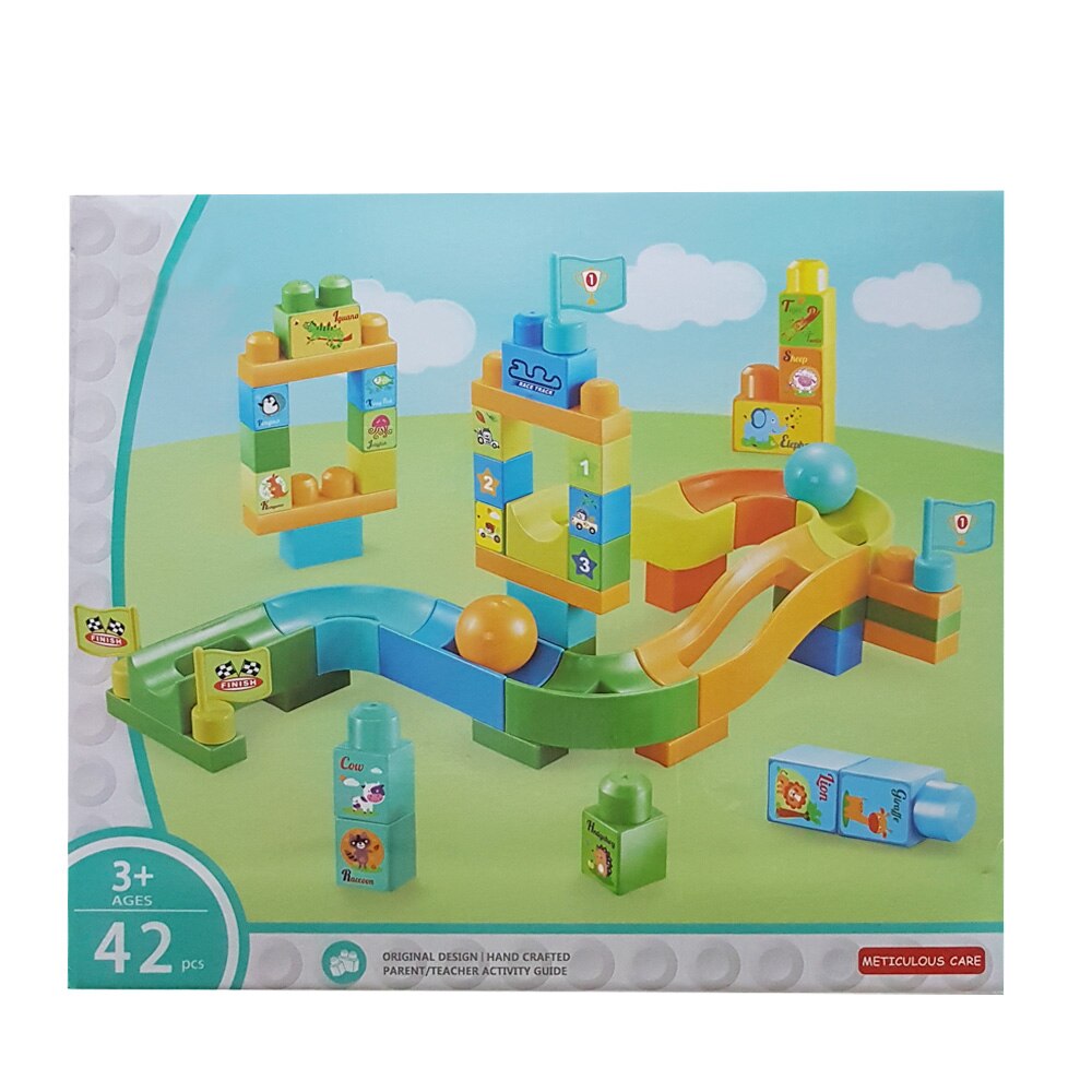 Set joc de constructie din cuburi pentru copii, 42 piese, L16-5 - eMAG.ro