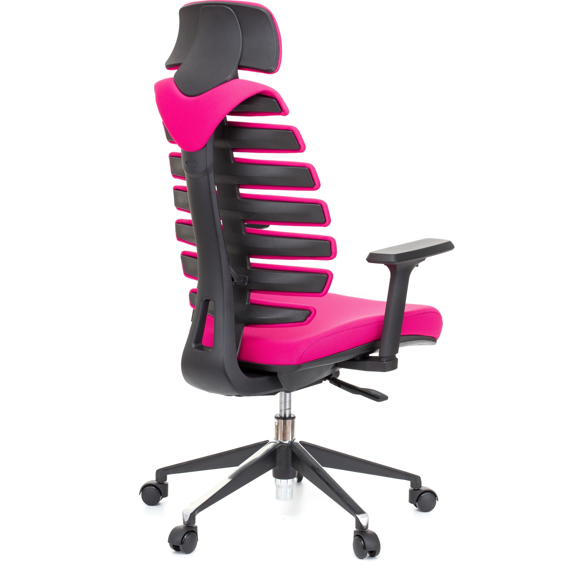 Scaun ergonomic QMOBILI ERGO LINE HI Roz Fuxia, stofa, tetiera, sezut ...