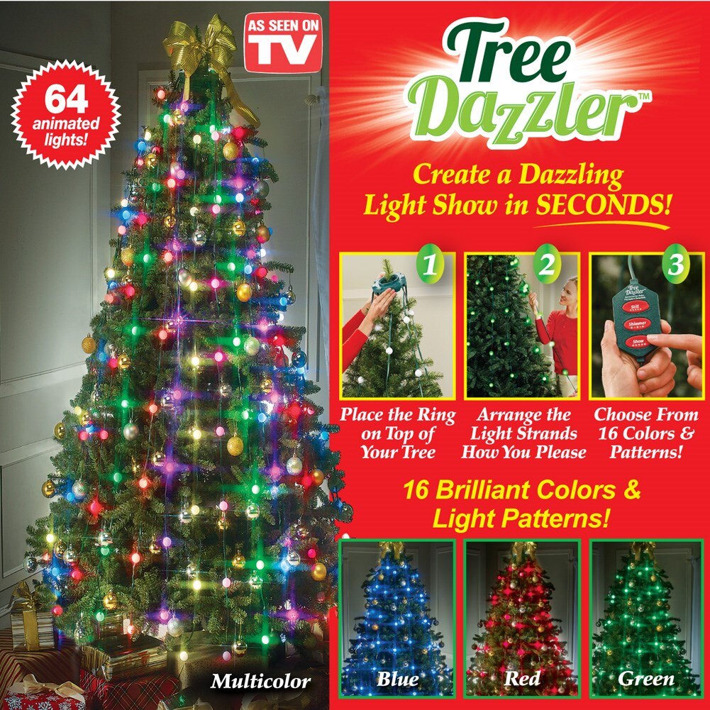 Коледни лампички с контролер за управление Star Shower Tree Dazzler, 16 ...