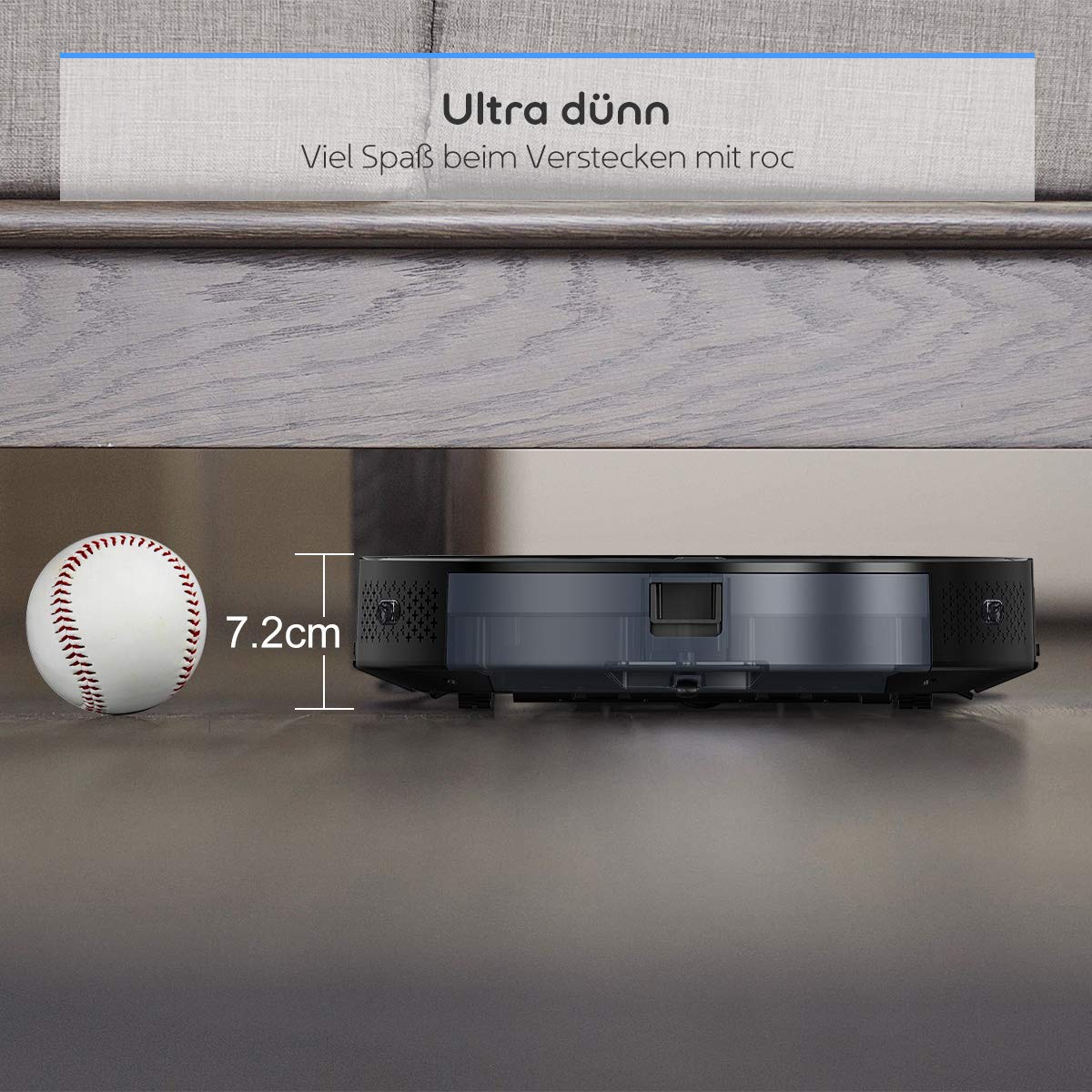 Робот прахосмукачка Coredy R650, Черен, Ултра Тънък, Навигация ...