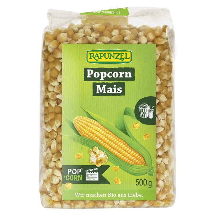 Porumb pentru popcorn bio, 500g, Rapunzel - eMAG.ro