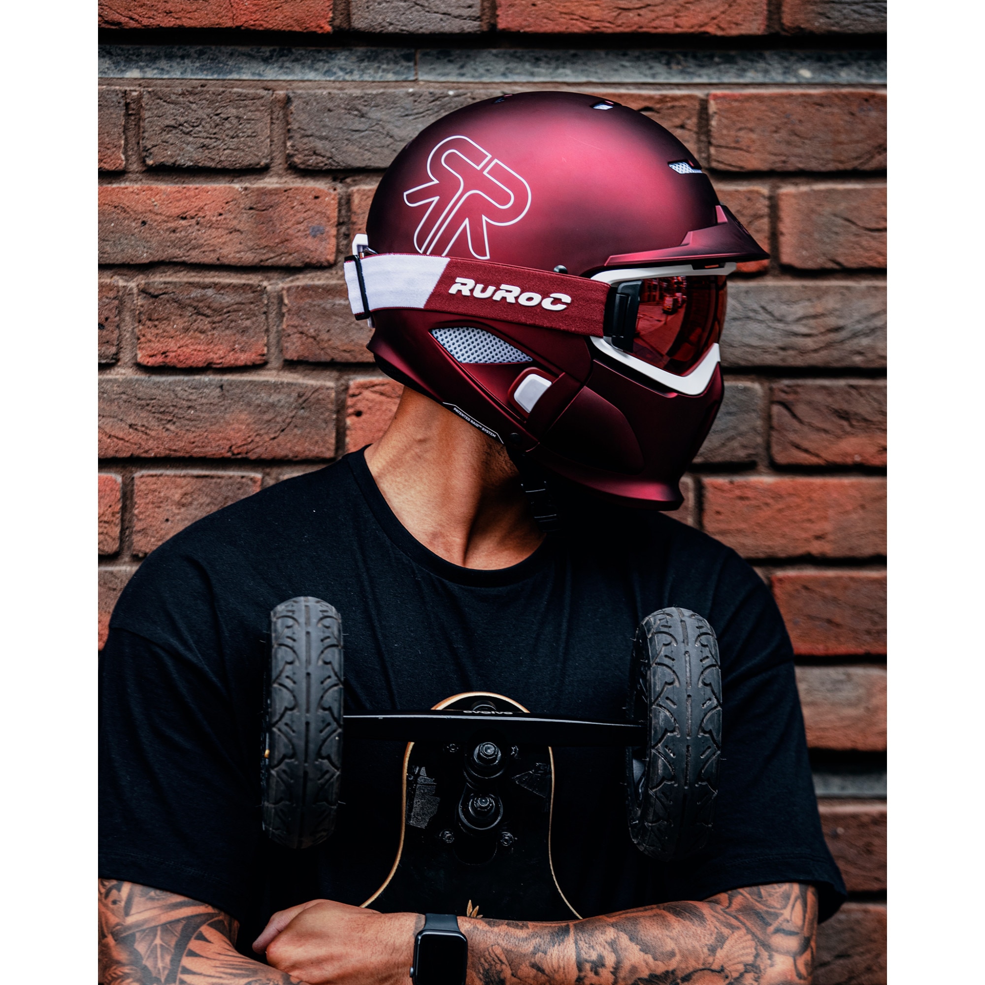 Casca Ruroc, model RG1-DX Magma, rosu, marimea M/L - eMAG.ro