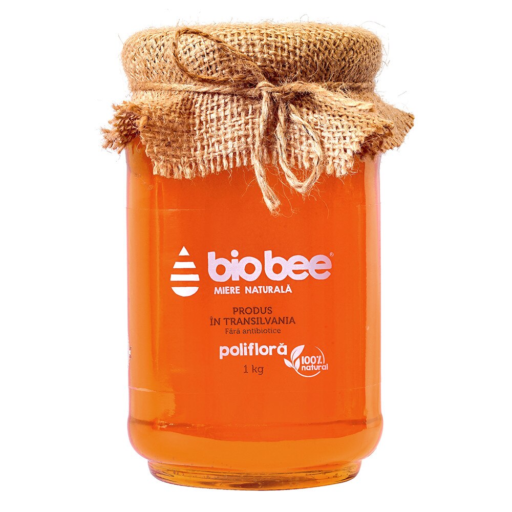 Miere poliflora, BioBee, 100% naturala, 1000 grame - eMAG.ro