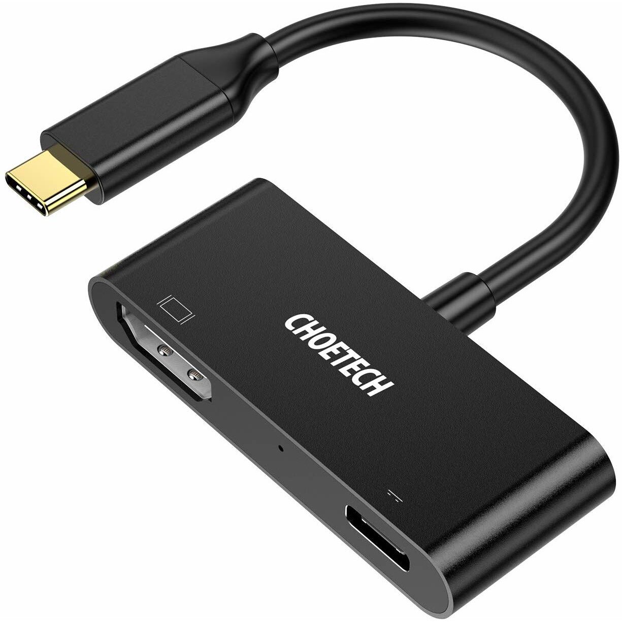 Hub USB-C CHOETECH, 4K 60Hz, HDMI, functie incarcare 60W, Negru - eMAG.ro