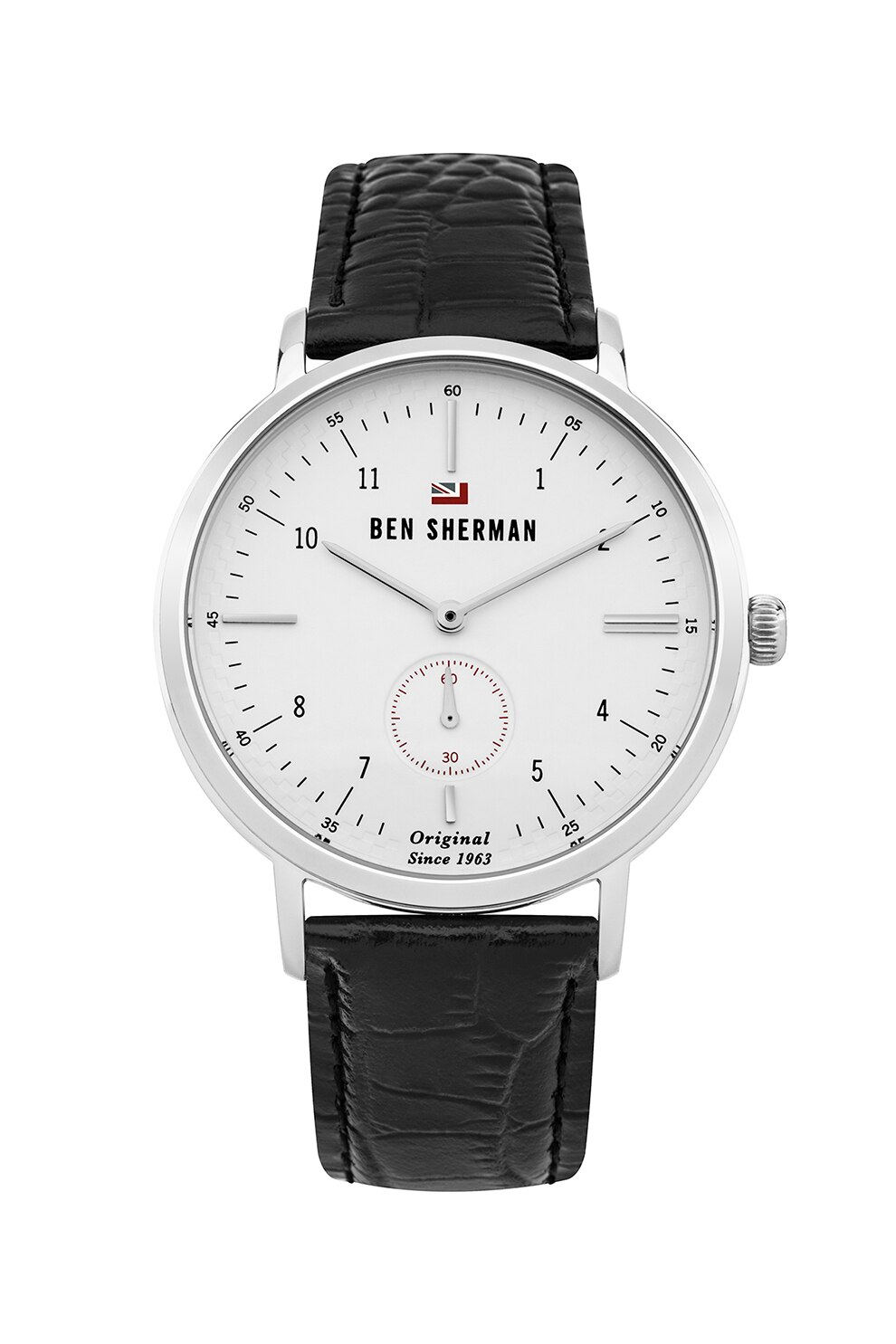 Ben Sherman, Часовник с кожена каишка, Черен - eMAG.bg