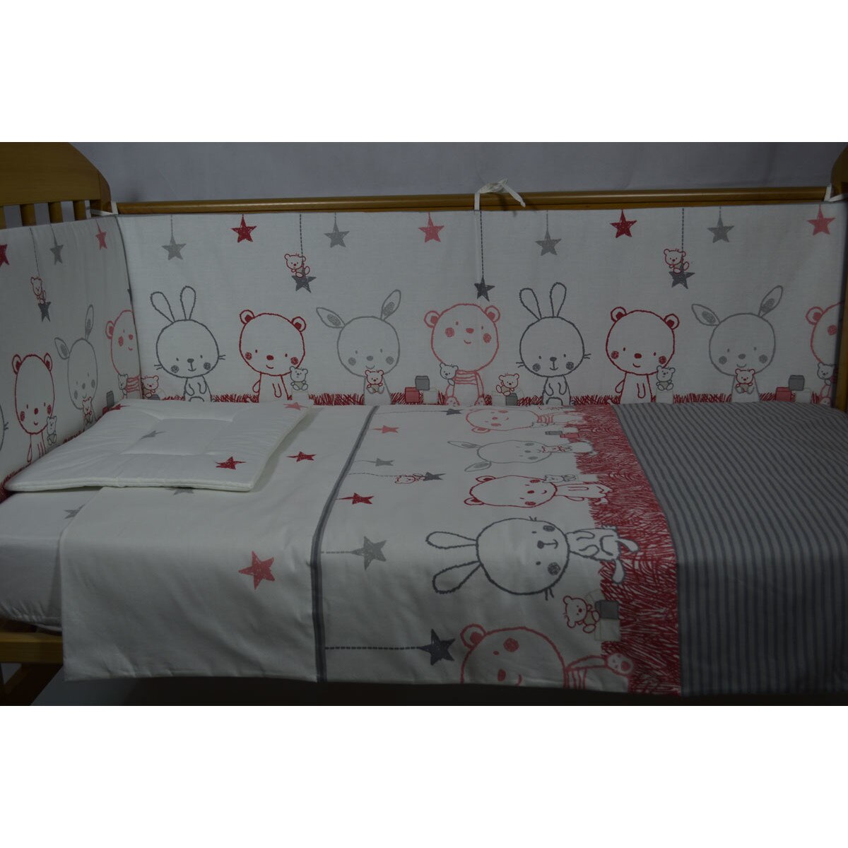 Set lenjerie 5 piese, KidsDecor, Bucuria cadoului pentru patut 60x120 ...