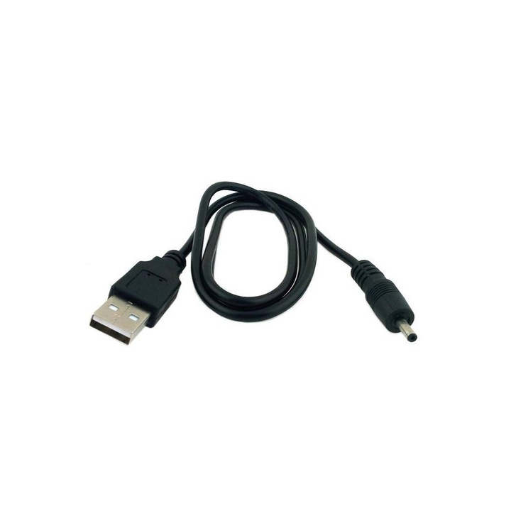 Cablu USB - conector DC 3 mm pentru alimentare electronice, negru - eMAG.ro