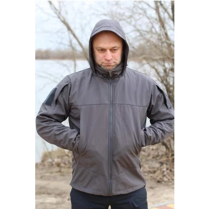 Jacheta softshell gri inchis, XL - eMAG.ro