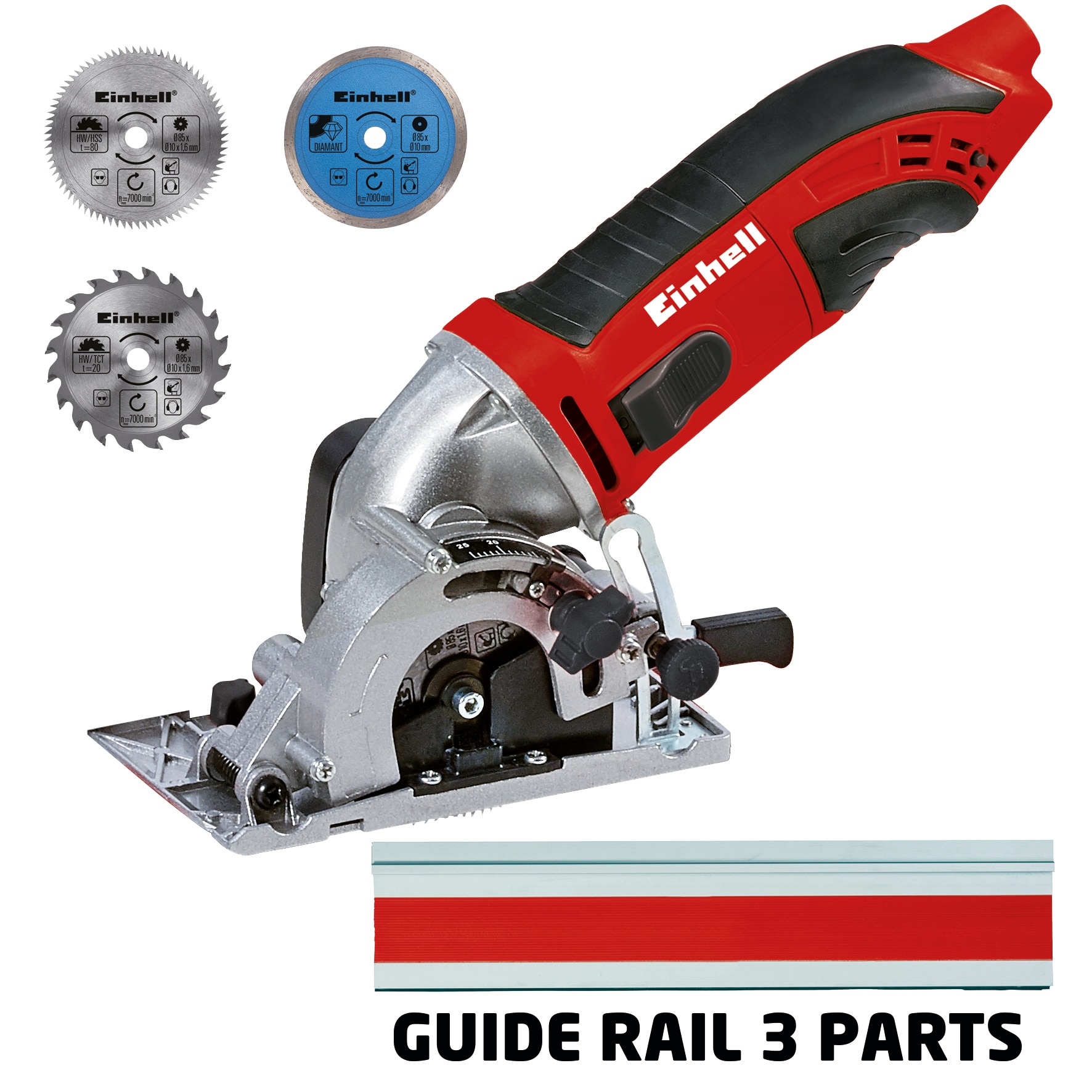Mini Ferastrau circular Einhell TC-CS 860/1, 450 W, 6000 rpm - eMAG.ro