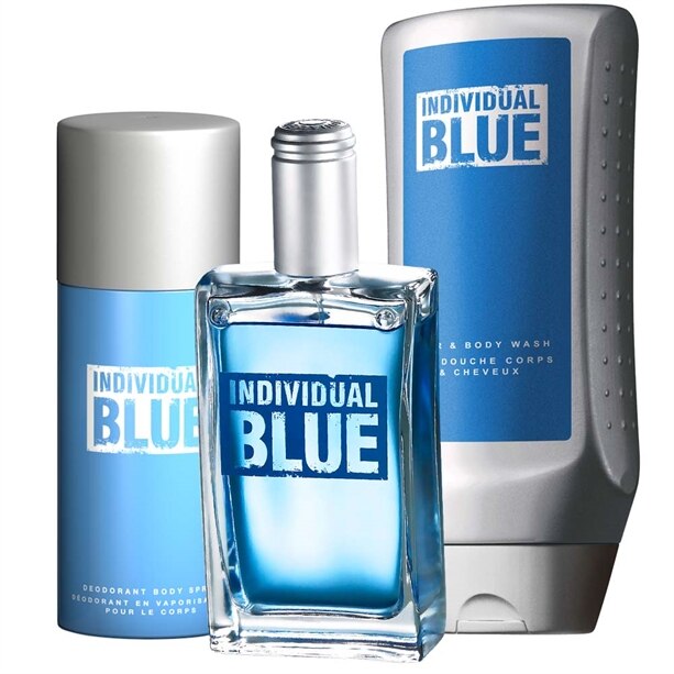 Set Individual Blue, Avon, 3 piese, apa de toaleta, deodorant spray si ...