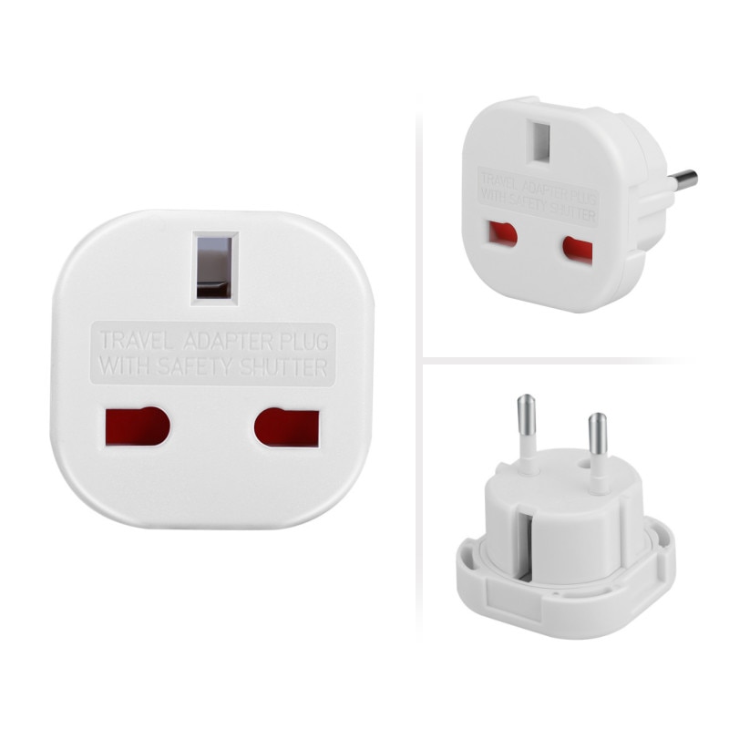 Adaptor priza UK la EU, Universal, Alb - eMAG.ro
