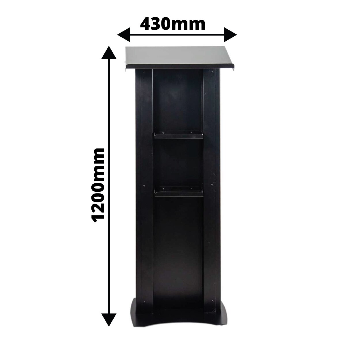 Pupitru negru JJ DISPLAYS realizat integral din metal pentru conferinte ...