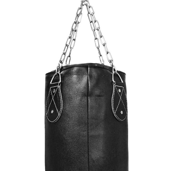 Sac Kickbox Piele Naturala Negru 1.5 umplut Knockout - eMAG.ro