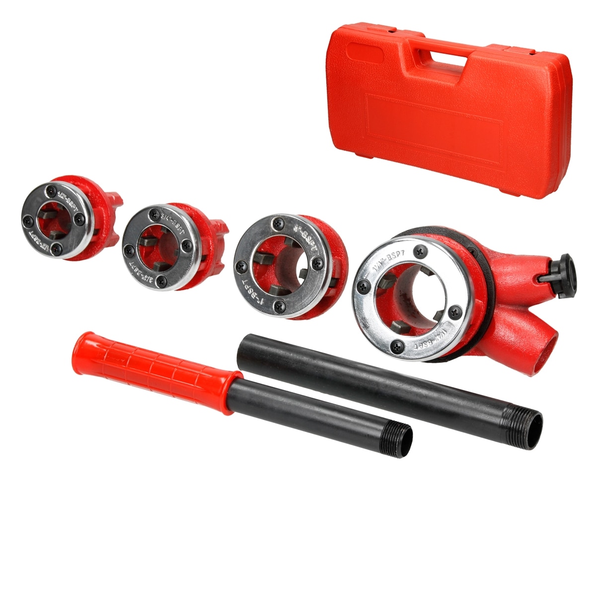 Trusa filiera pentru taiere tevi, ECD Germany, 1/2 ", 3/4", 1 " si 1/4 ...