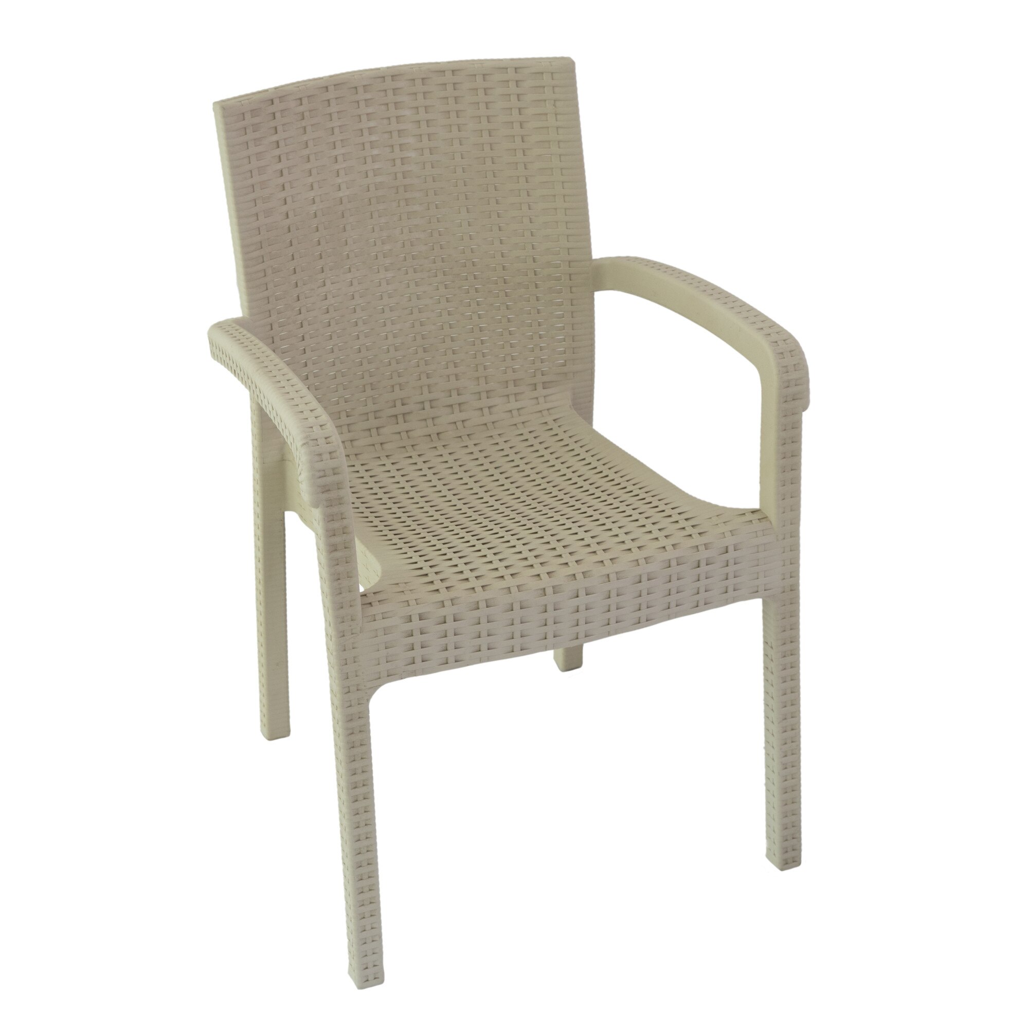 Scaun gradina ratan, Kastamonu, plastic, 90 x 50 x 57 cm ,bej - eMAG.ro