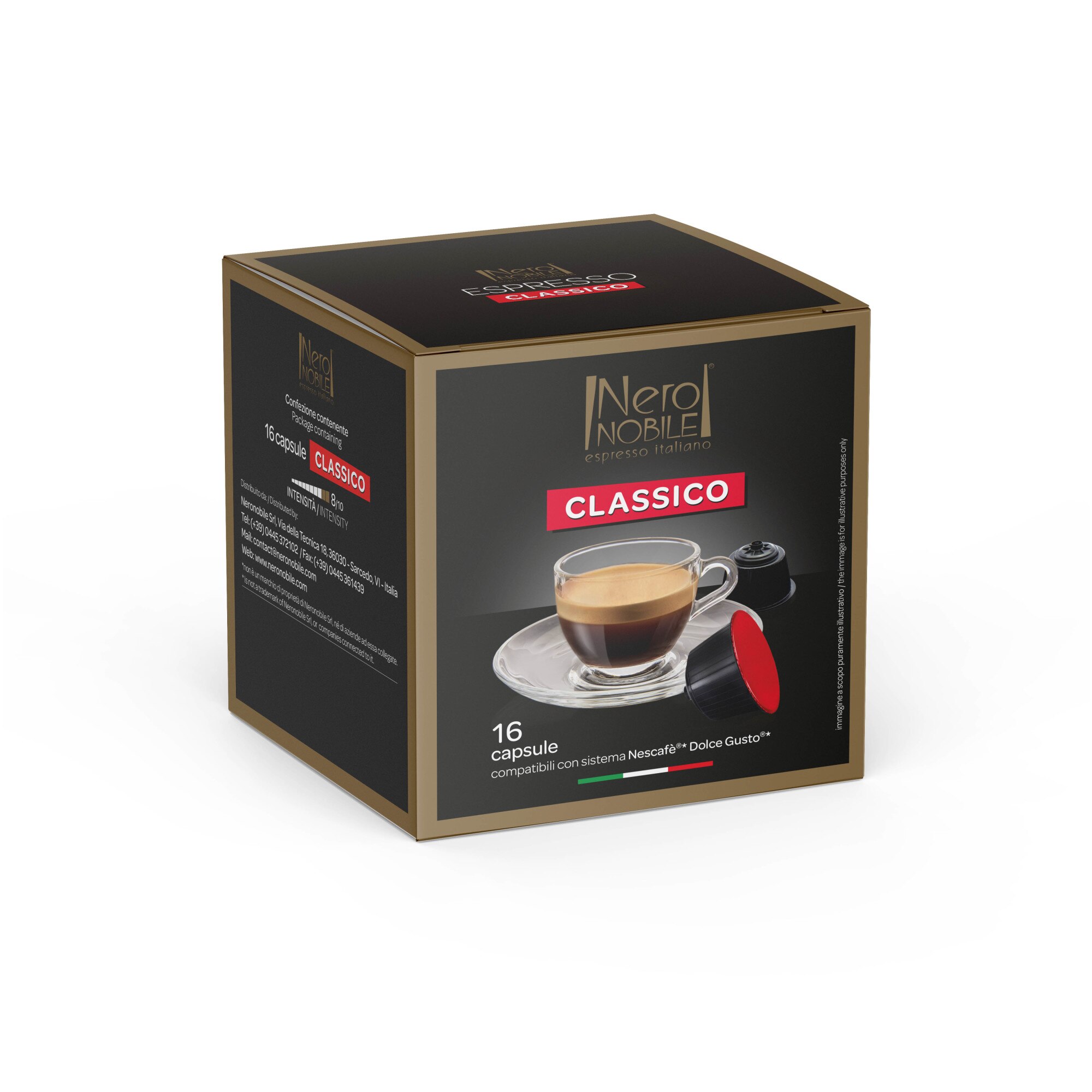 Capsule Cafea Classico Nero Nobile, 16 bucati Compatibile Dolce Gusto ...