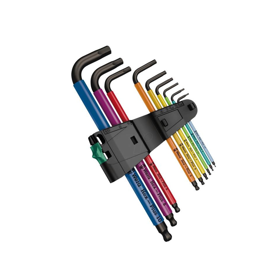 Set 9 chei profesionale tip Imbus 2 in 1, HEX - Plus, 1.5, 2, 2.5, 3, 4 ...