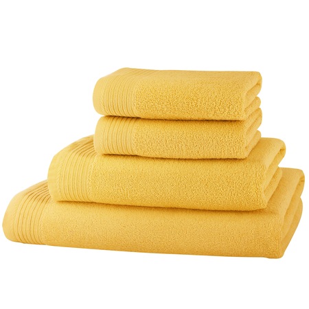 Set 4 prosoape baie Classic Collection, 100% bumbac, Galben pai - eMAG.ro