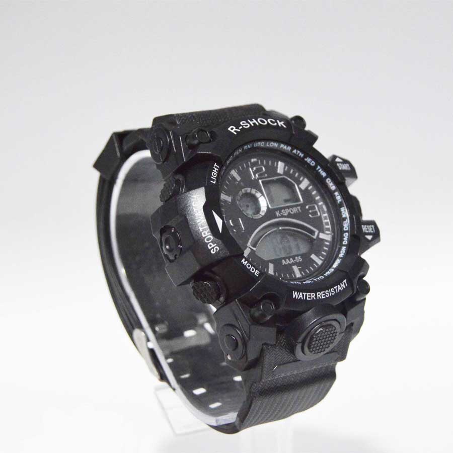 Часовник R-Shock, Ishop, Водоустойчив, с аларма и таймер, Черен - eMAG.bg