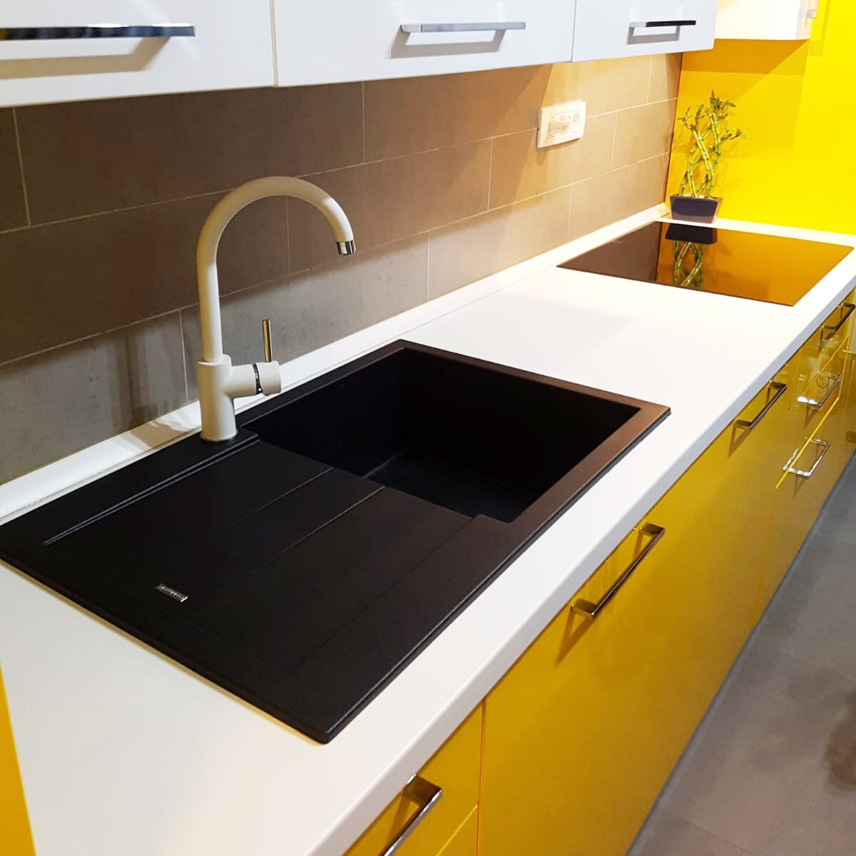 Chiuveta bucatarie granit CookingAid Amanda AM7810 780*500*200mm Neagra ...