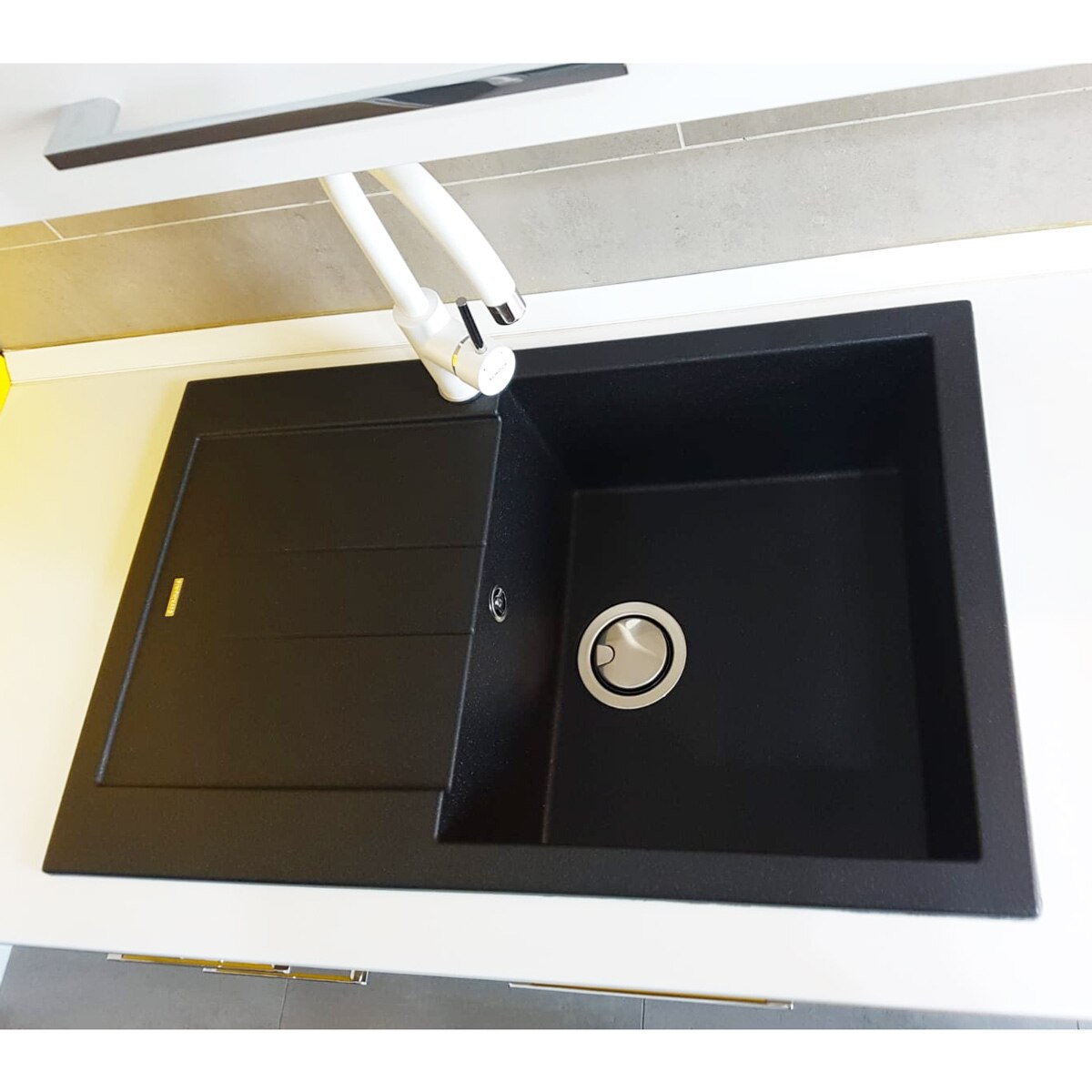 Chiuveta bucatarie granit CookingAid Amanda AM7810 780*500*200mm Neagra ...